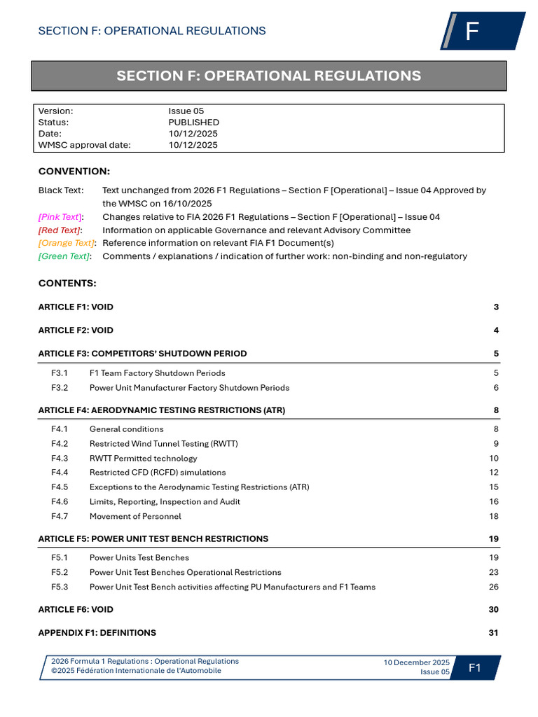 FIA 2026 F1 Regulations - Section F (Operational) - Iss 05 - 2025-12-10 ...
