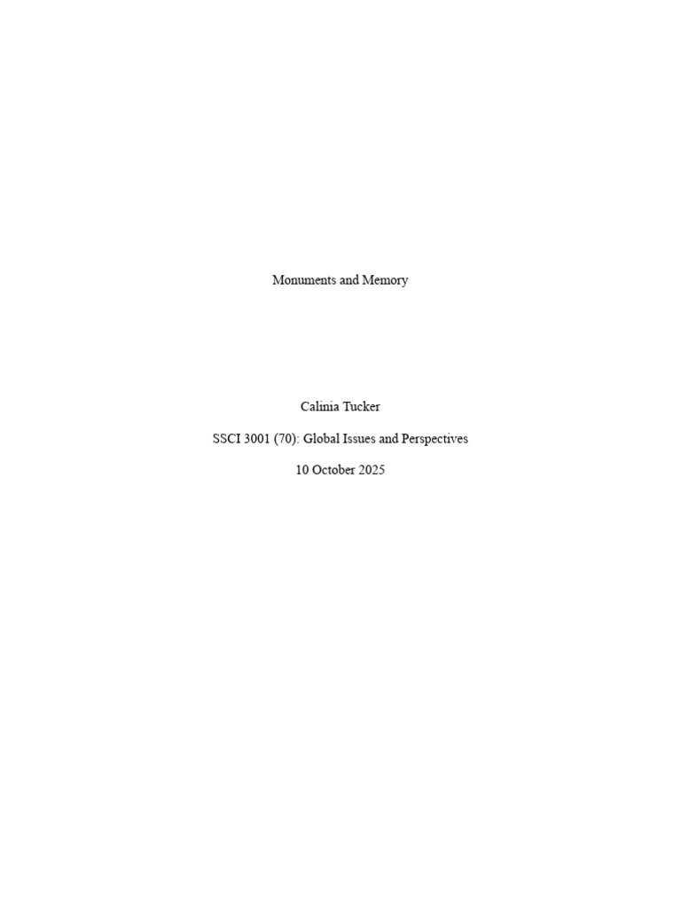 Monuments and Memory.pdf | PDF | Narrative | Monument
