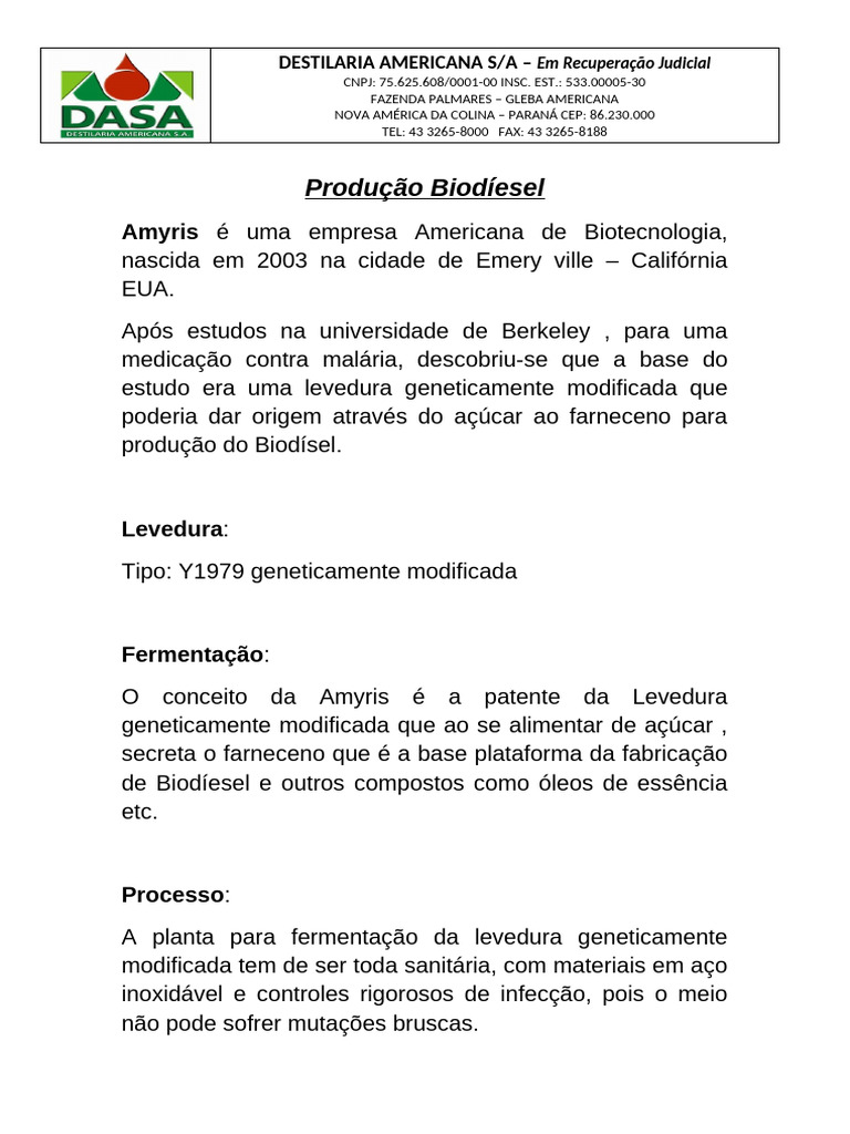 biodíesel cana | PDF | Biodiesel | Diesel