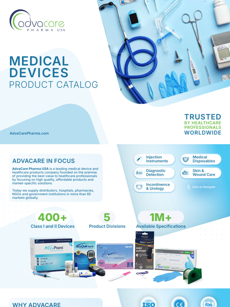 AdvaCare MEDICAL DEVICES Product Catalog | PDF | Syringe | Blood Plasma