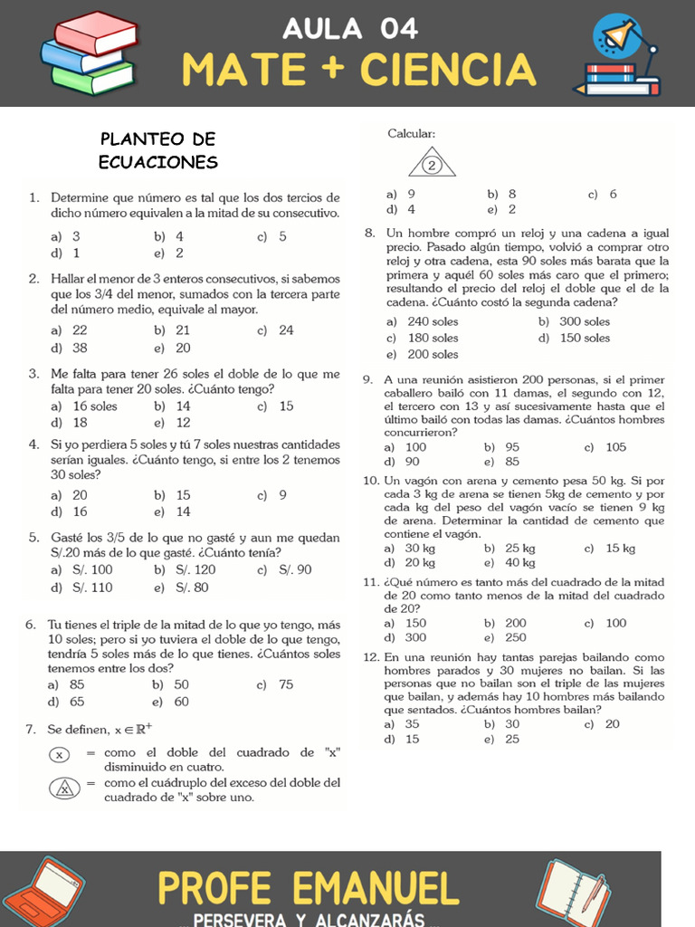 Aula 04 - Rm - Sem 1 - Operadores Matematicos - PDF | PDF