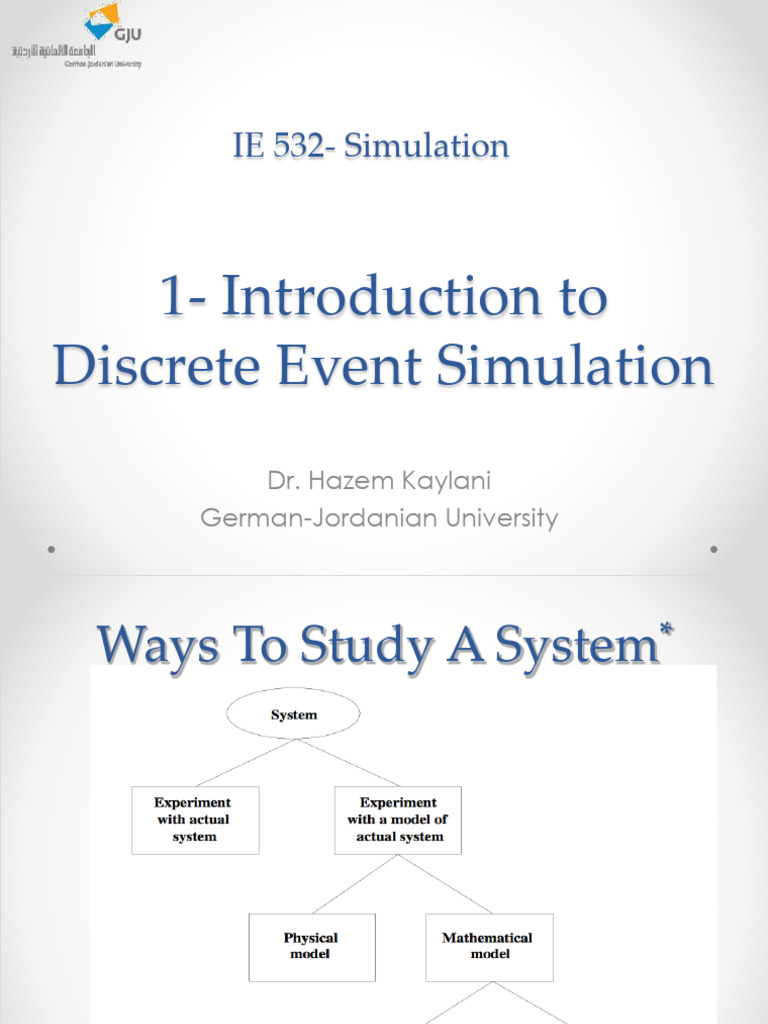 Introduction To Discrete Event Simulation | PDF | System | Simulation