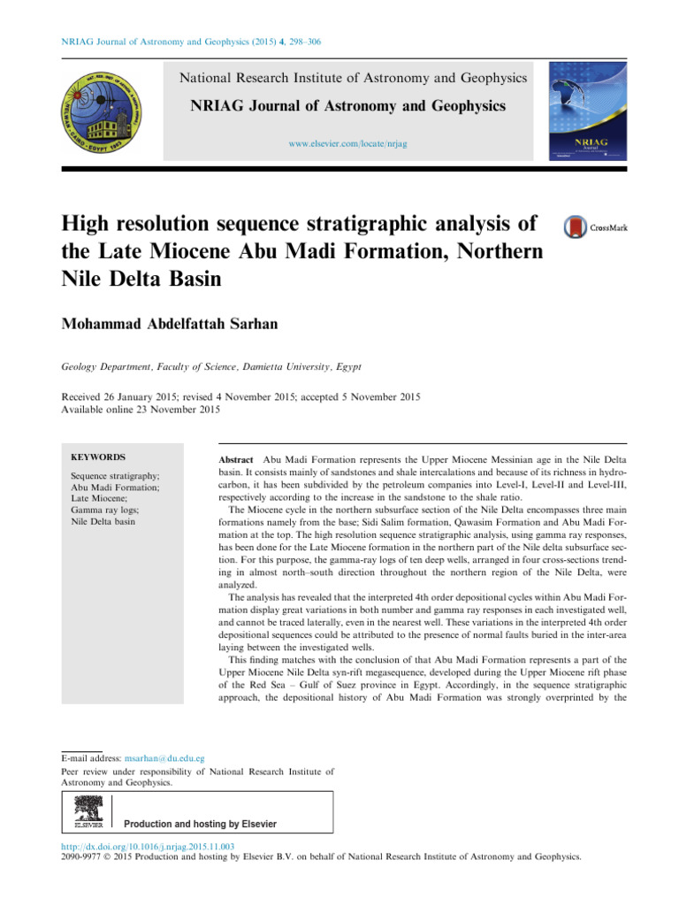 Roman, 2015 | PDF | Stratigraphy | Earth Sciences