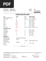 Complete Blood Count Test Results | PDF
