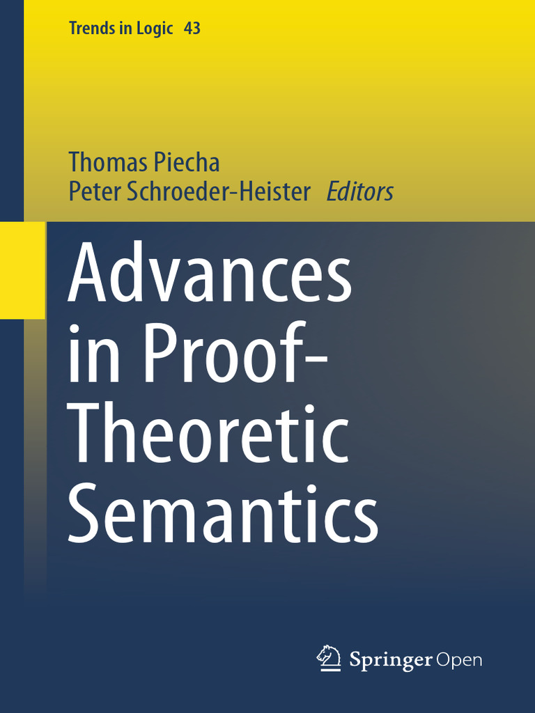 Advances in Proof-Theoretic Semantics -- Thomas Piecha & Peter ...