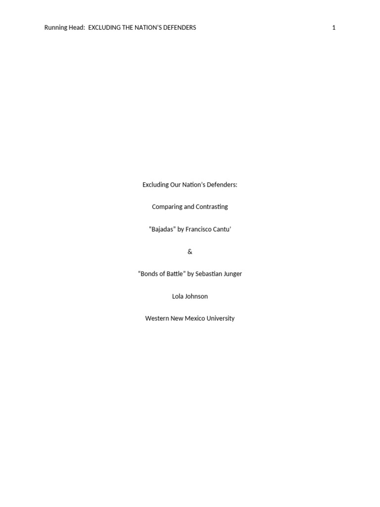 Compare and Contrast Paper 1 | PDF | United States Border Patrol | Essays