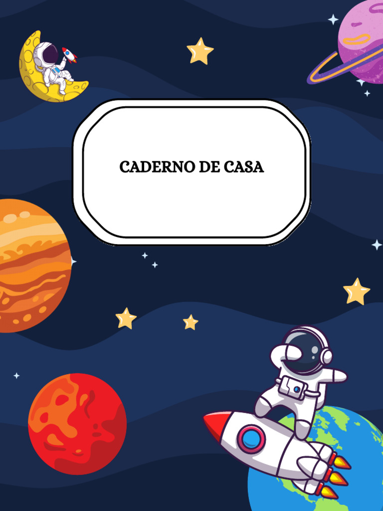 Black Modern Flat Design Cute Astronaut Illustration Notebook Cover 15 ...