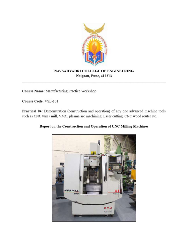 Practical 04 - Manufacturing Practice Workshop | PDF | Tools ...