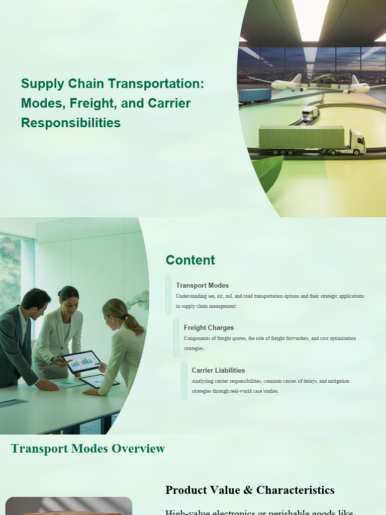 Supply Chain Transportation Modes Freight and Carrier Responsibilities ...