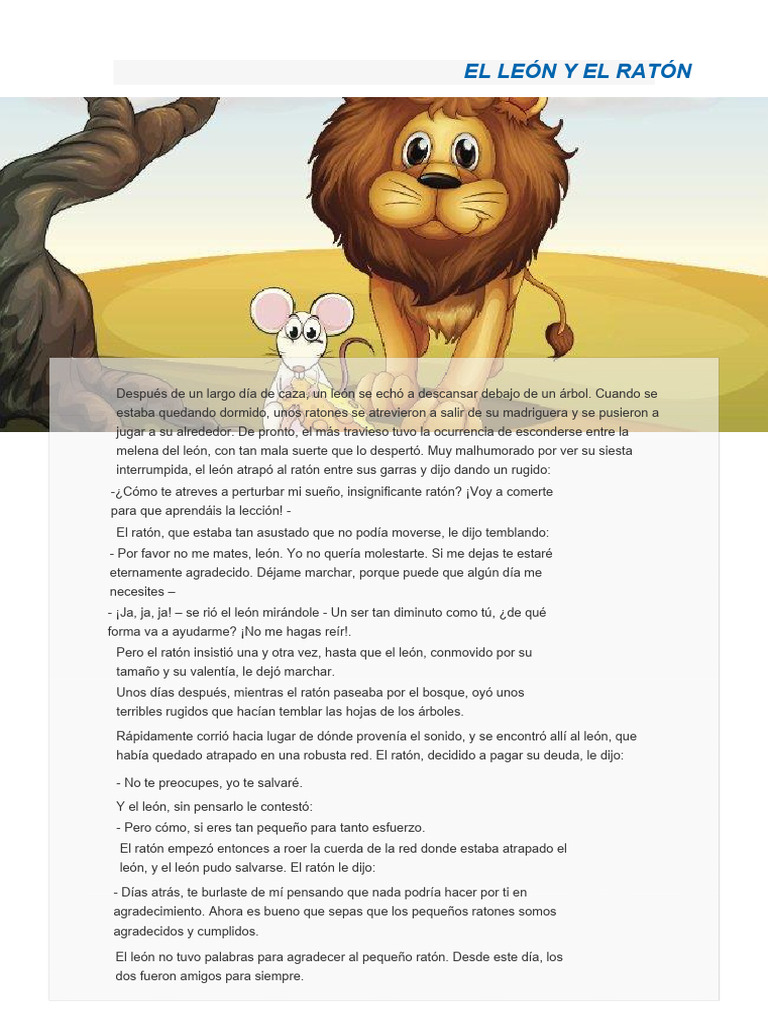 el-león-y-el-ratón.pdf | PDF