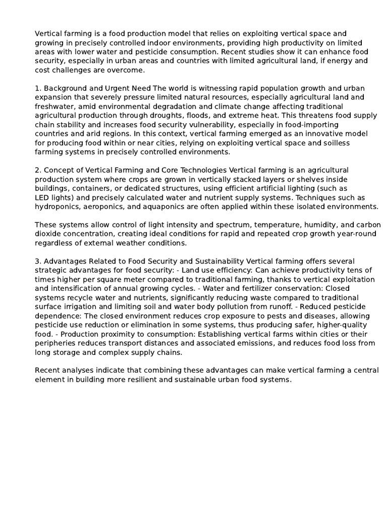 Vertical Farming En | PDF | Agriculture | Hydroponics