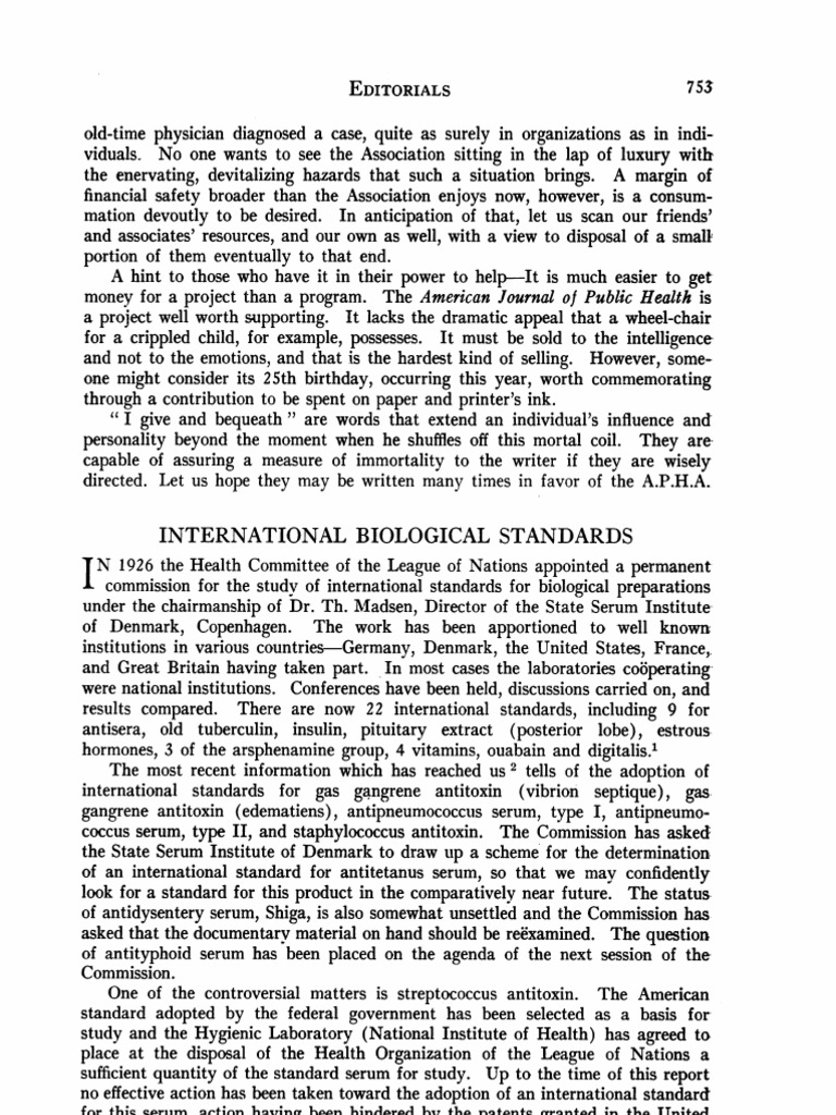 International Biological Standard | PDF | Public Health | Wellness