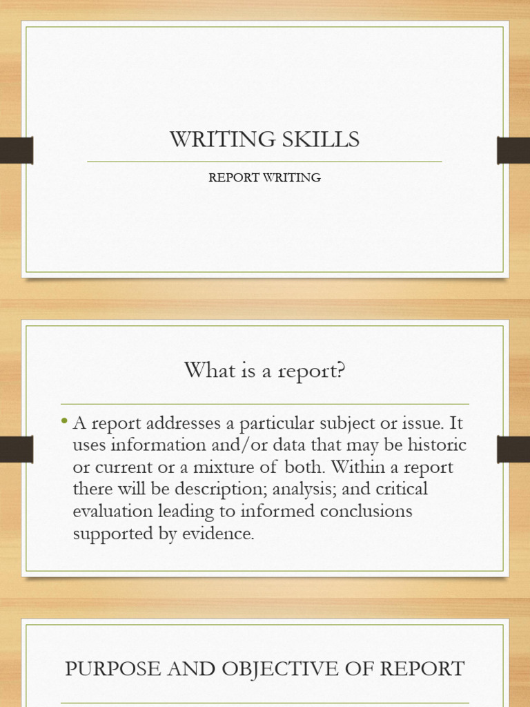 Module Writing Skills Report | PDF | Data | Information