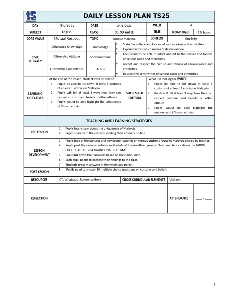 civics LP (2) | PDF | Lesson Plan | Learning