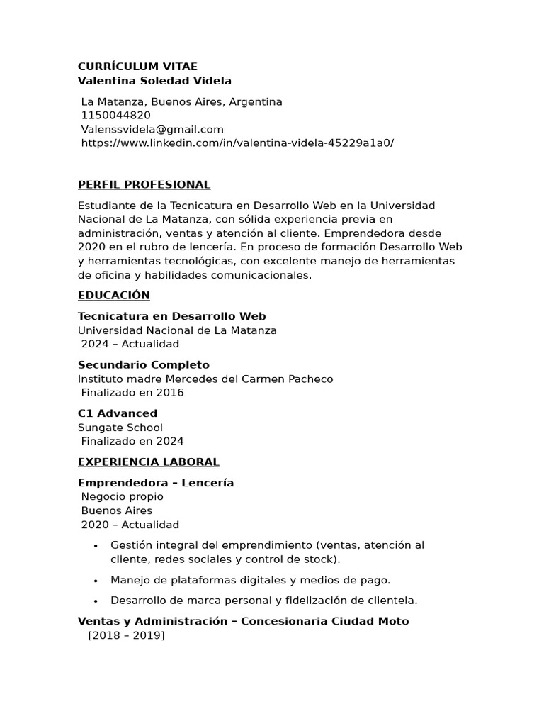 Currículum Vitae | PDF