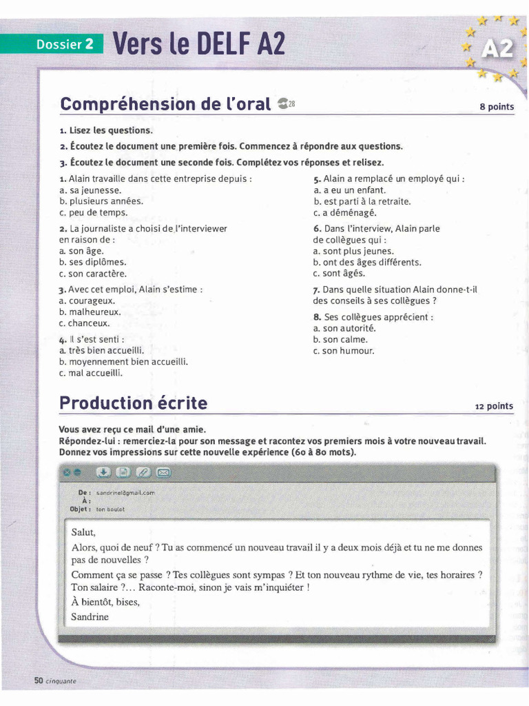 Test Dossier 1 A2+ | PDF