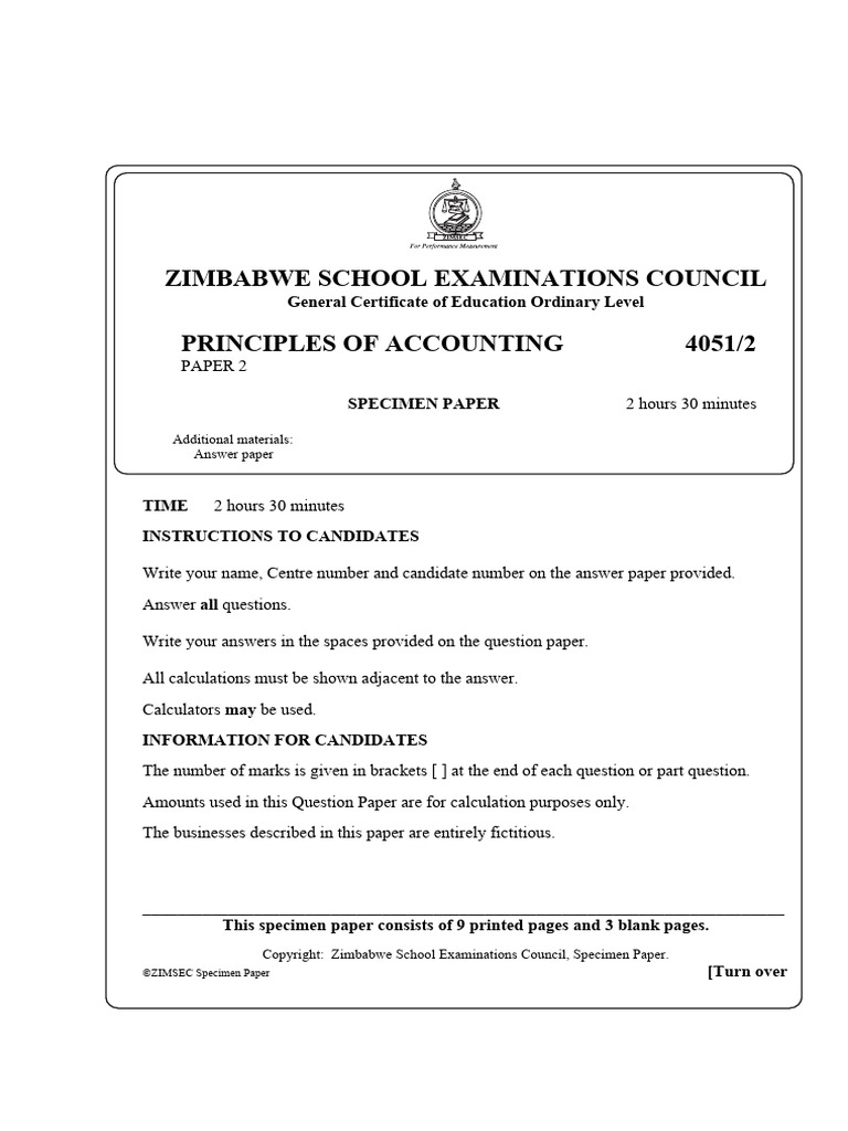 O-Levels Accounting 2020 | PDF | Debits And Credits | Banks