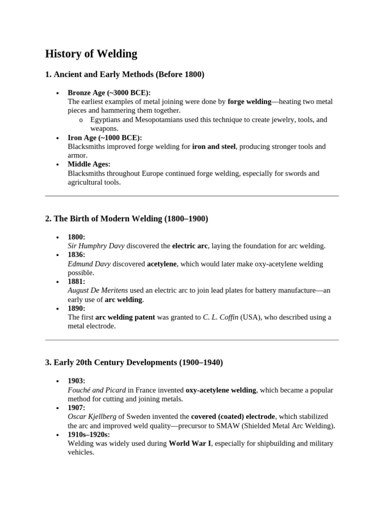 History of Welding | PDF | Welding | Construction