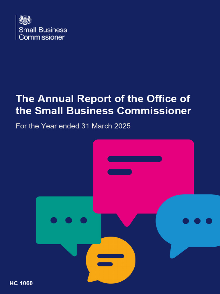 Office Small Business Commissioner Annual Report Accounts 2024 2025 ...