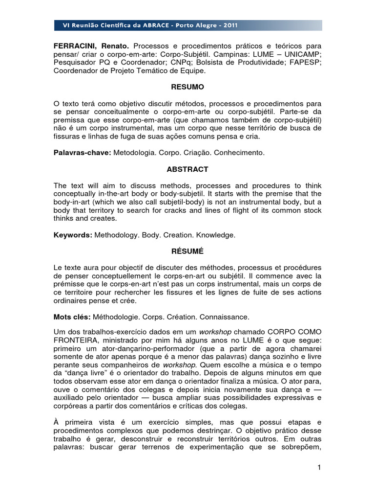 Corpocomofronteira Renato Ferracini | PDF | Gilles Deleuze
