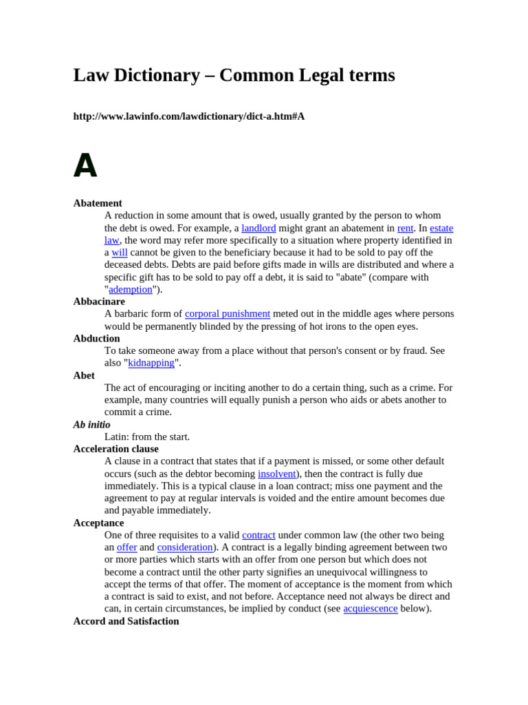 Law Dictionary | PDF | Bankruptcy | Conversion (Law)