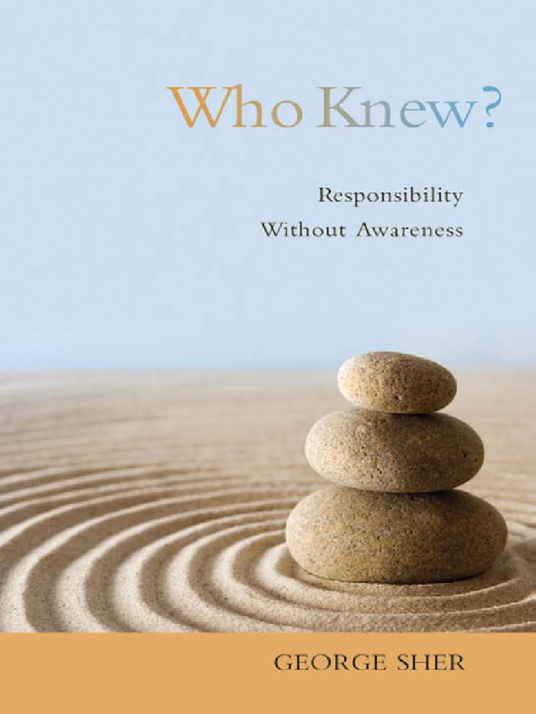 Sher - Who Knew. Responsibility Without Awareness | PDF | Reason ...