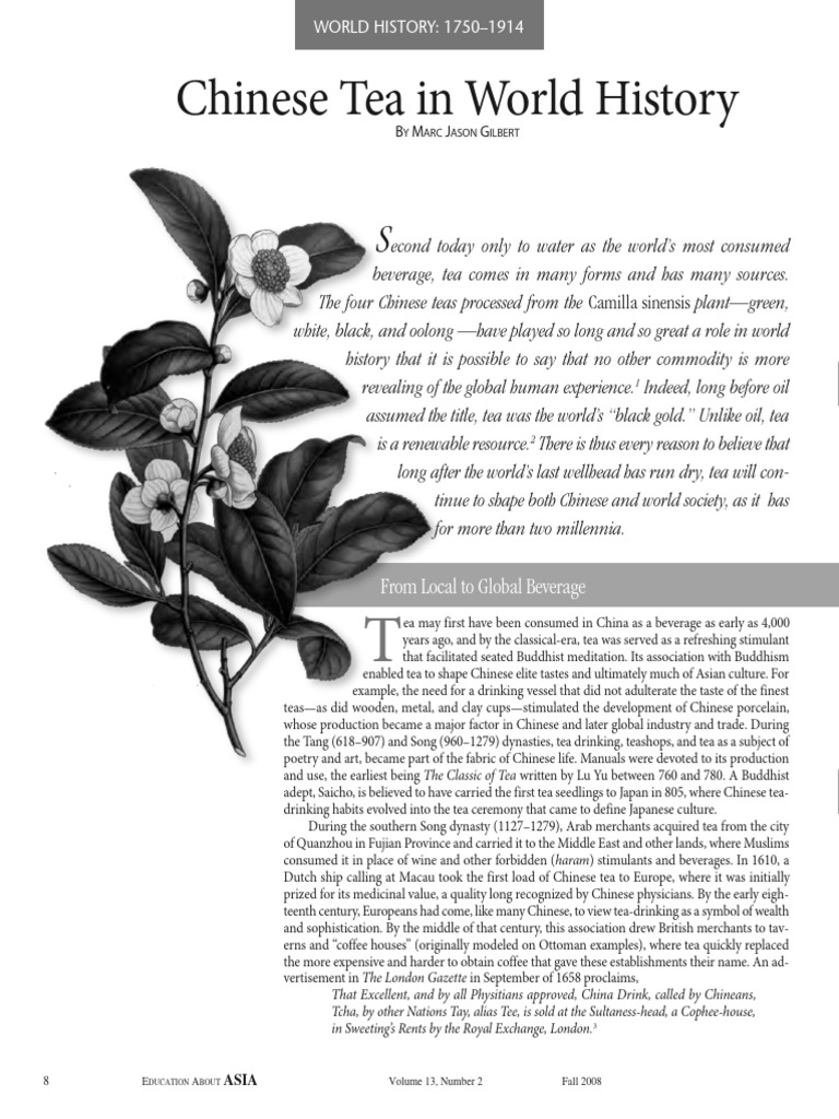 Chinese Tea in World History | PDF | Tea | Drink