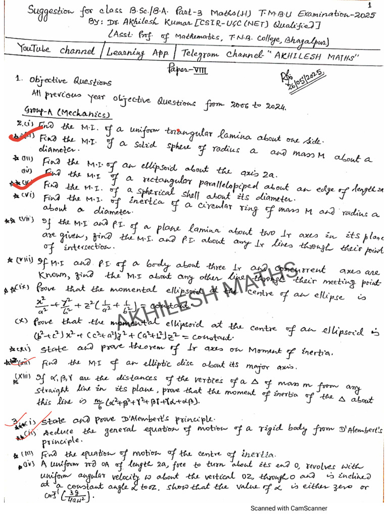 Suggestion#Part 3#Paper 8@TMBU Exam 2025 Copy | PDF