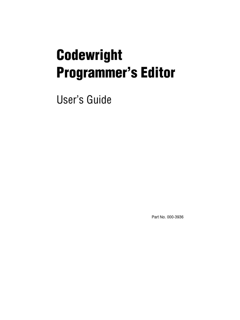 Codewright Manual | PDF | Tag (Metadata) | Command Line Interface