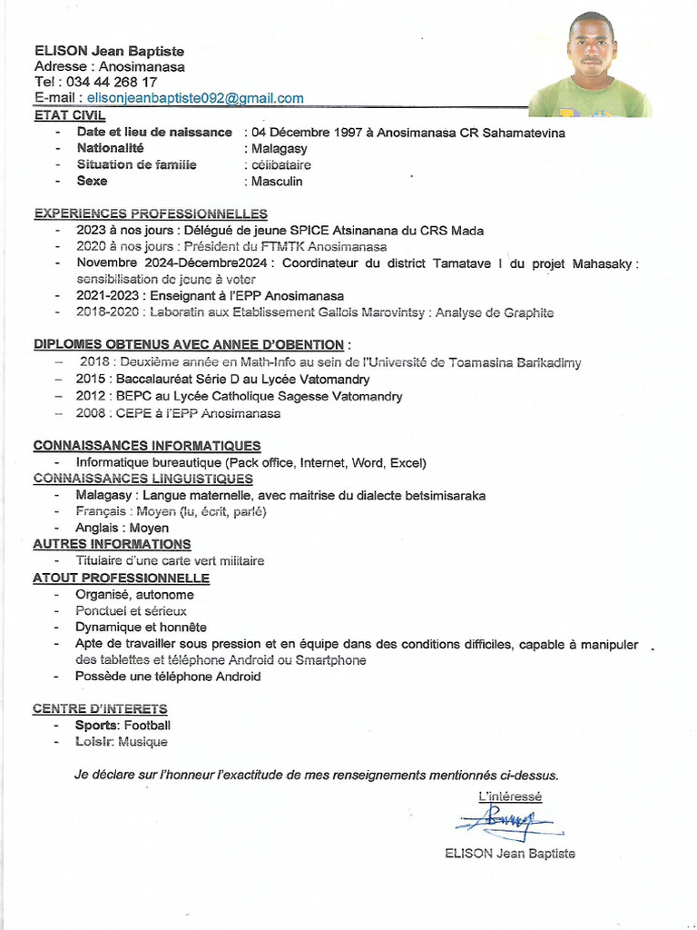 CV Elison | PDF