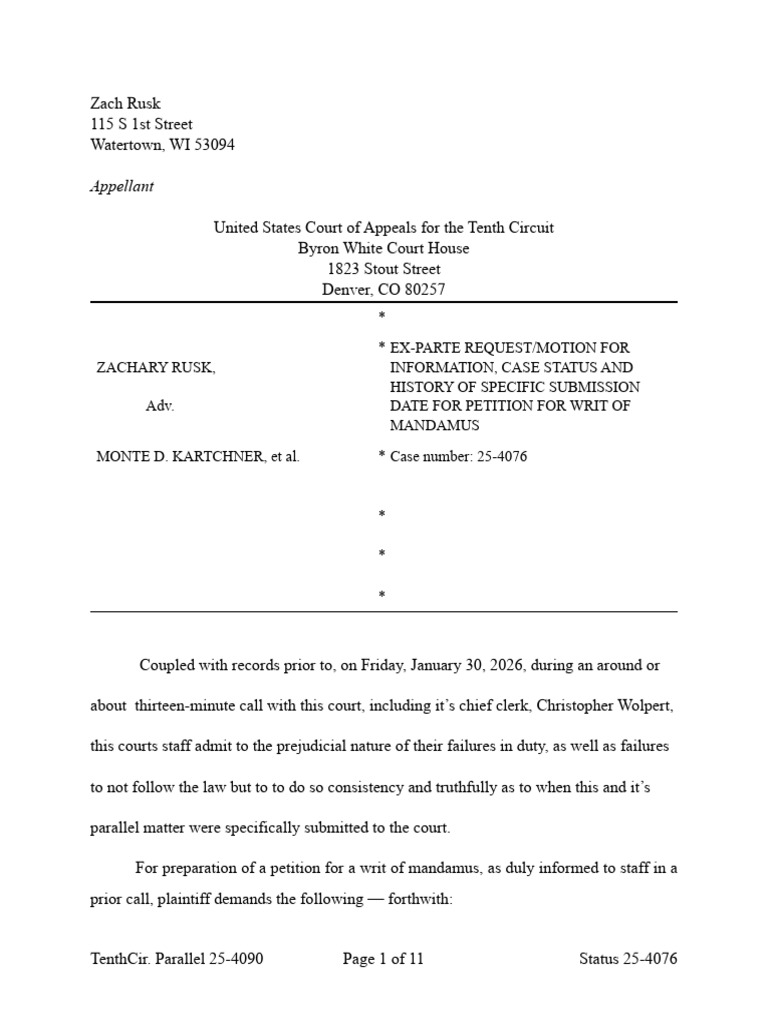 Ex Parte Status 25 4076 | PDF | Gear | Supreme Court Of The United States