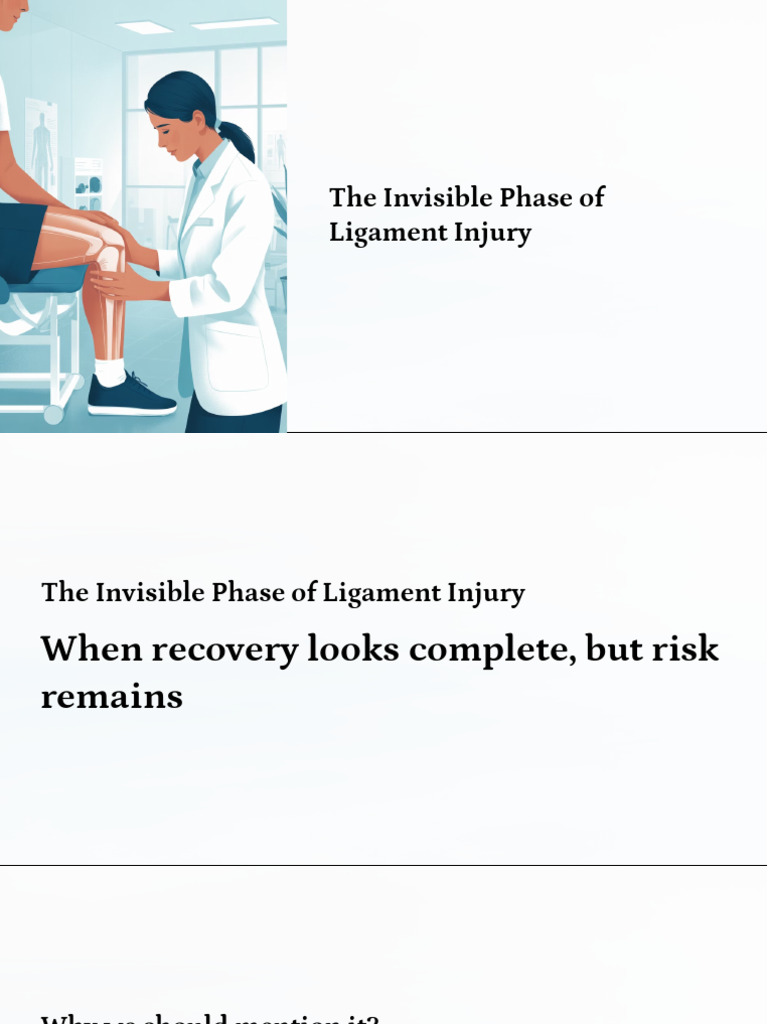 The Invisible Phase of Ligament Injury | PDF | Physical Therapy | Pain