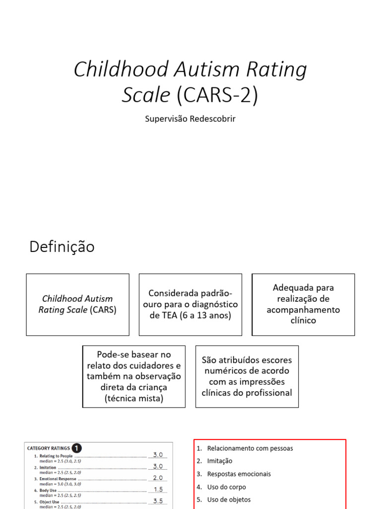 Childhood Autism Rating Scale (CARS-2) | PDF | Comportamento | Emoções