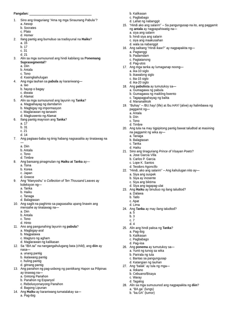 Filipino 9 | PDF