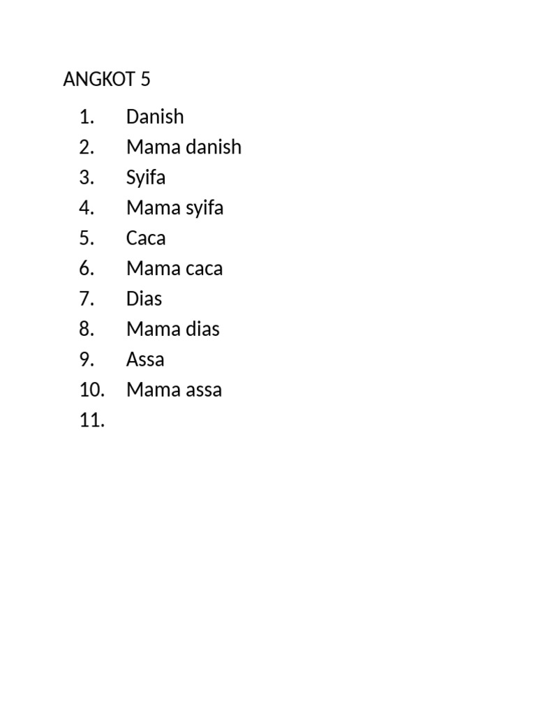 Angkot 1B | PDF