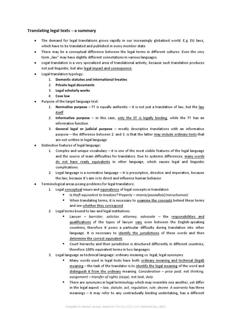 Translating Legal Texts | PDF | Translations | Lawyer