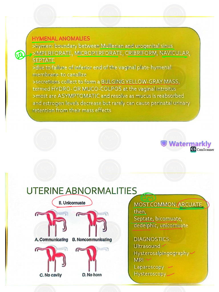 Gynecology 2 Congenital Abnormalities of Female Reproductive Tract 2 | PDF