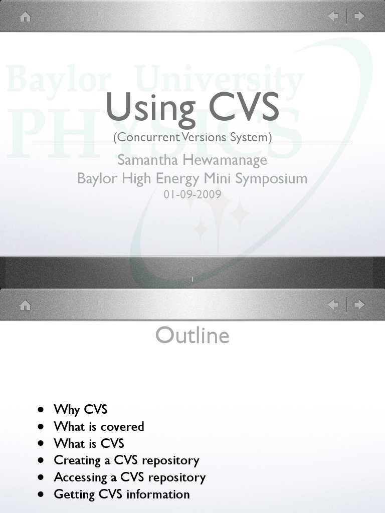 Using CVS: (Concurrent Versions System) | PDF | Unix Software | System Software