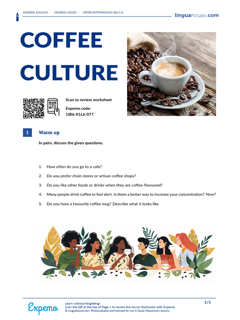Coffee Culture British English Student | PDF | Coffee | Coffeehouse