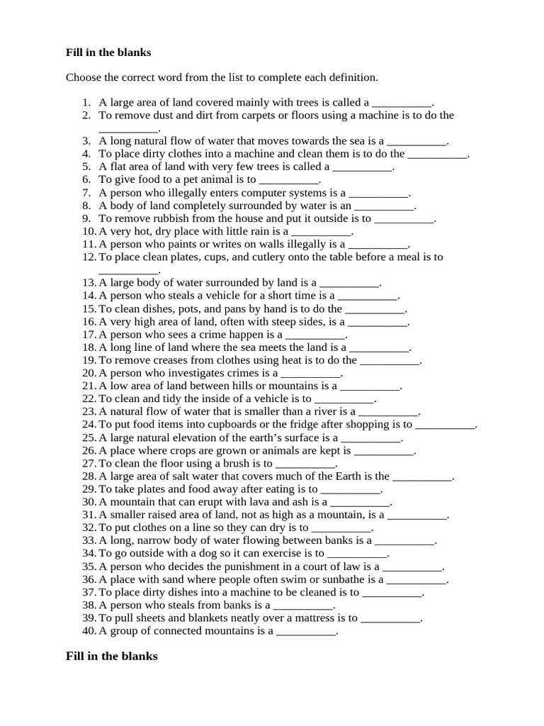 Review Vocabulary Achievers A2 - Units 5-9 | PDF