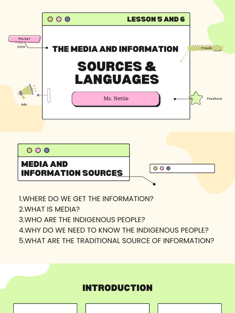 Lesson 5&6 Sources and Languages | PDF | Narrative | Information