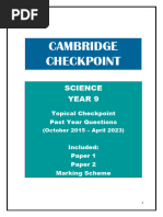 Year 9 Cambridge Checkpoint Past Papers | PDF