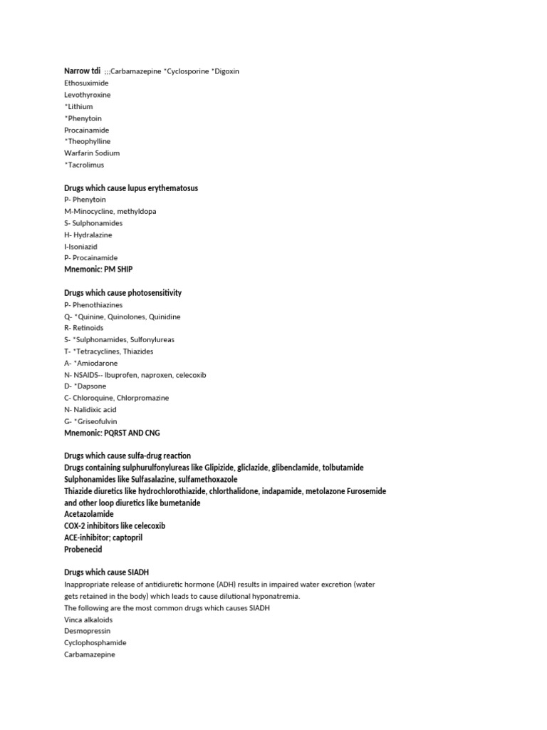 Narrow Tdi | PDF | Drugs | Medical Specialties