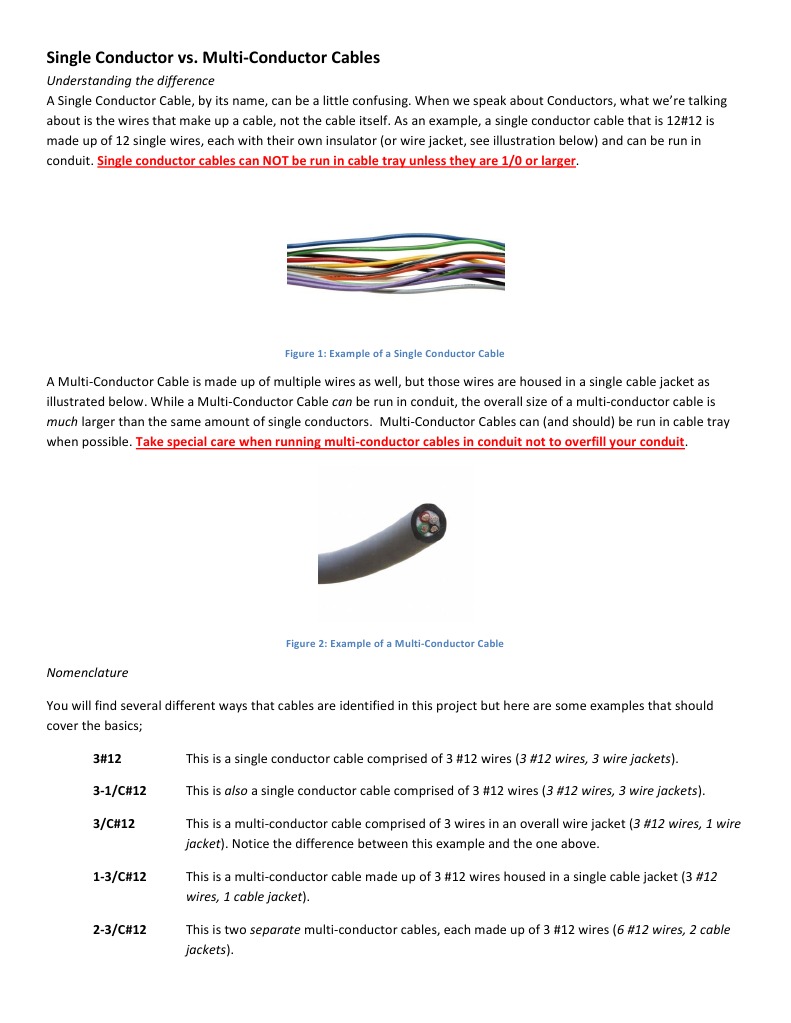 Single vs Multi-Conductor Cables Explained | PDF | Technology & Engineering