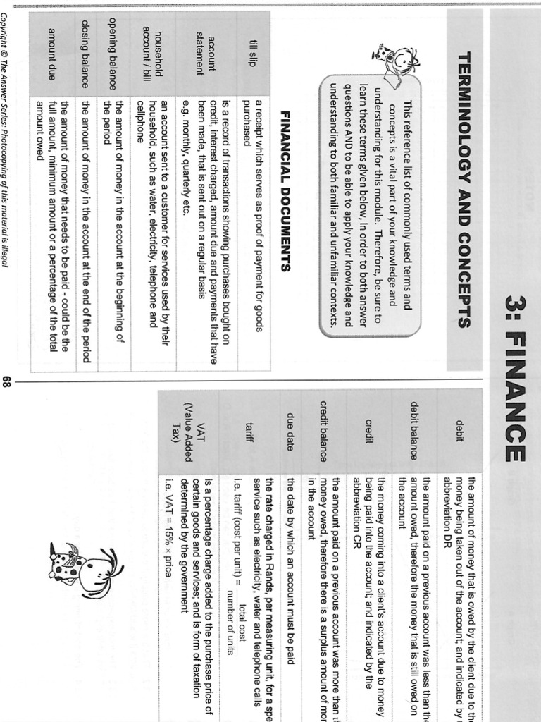 Answer Series GR 10 Math Lit Module 3 - Finance and Memo | PDF