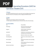 OT SOP Compliance Checklist Guide | PDF | Sterilization (Microbiology ...