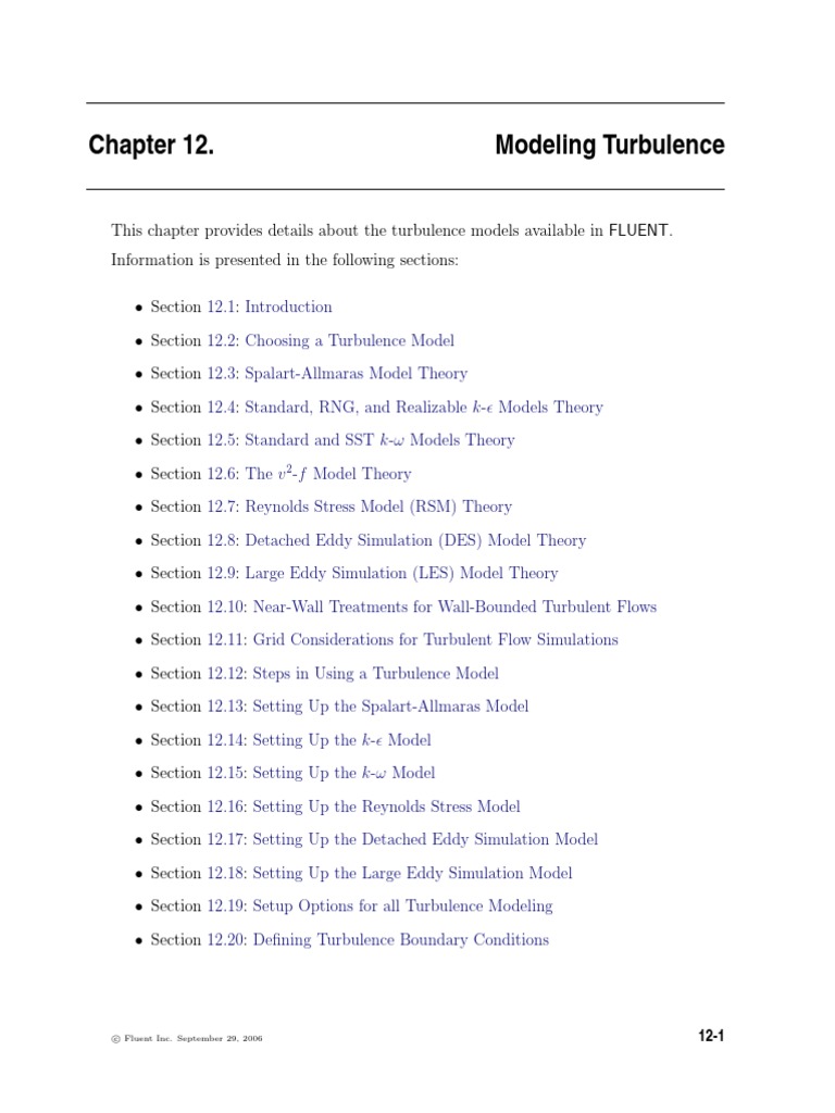 Chp12 RNG K-Epsilon | PDF | Turbulence | Fluid Dynamics
