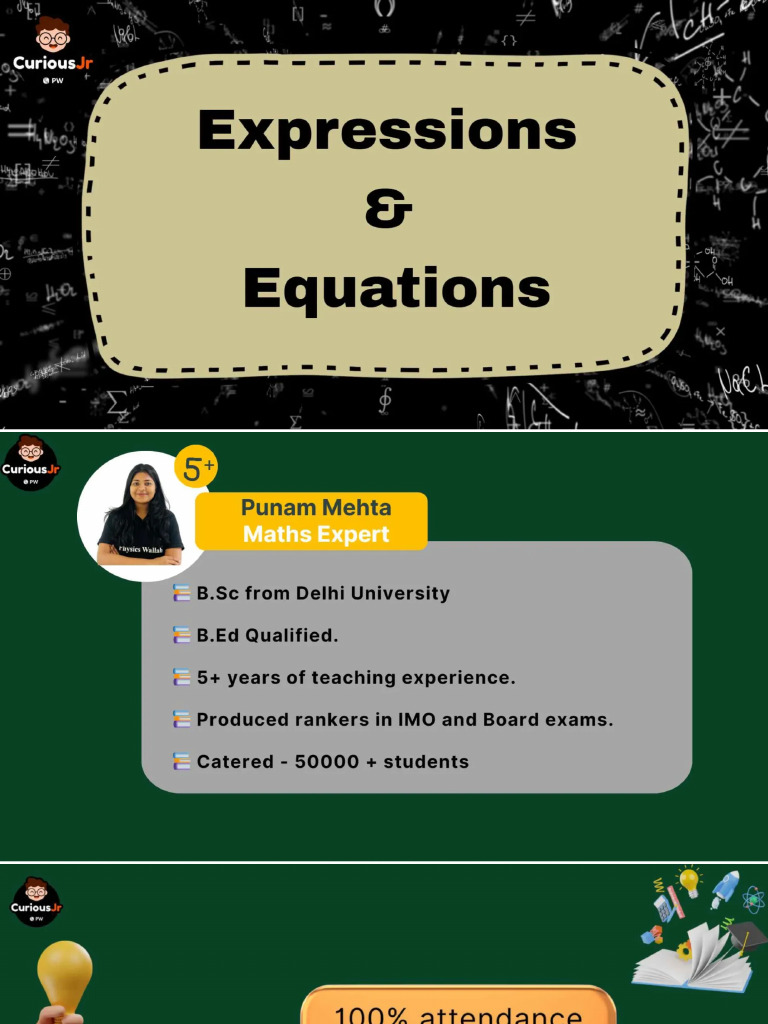 Expressions and Equations | PDF