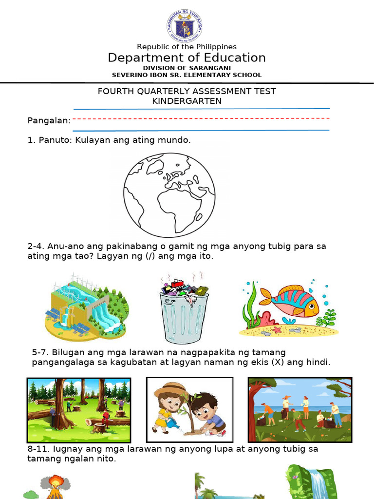 Fourth Quarter Assessment - (A4) | PDF