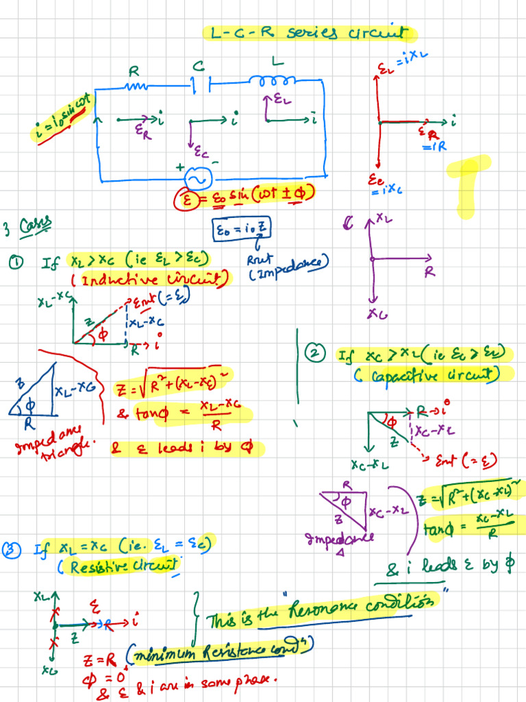 LCR Circuit & Transformer | PDF | Electrodynamics | Electrical Engineering